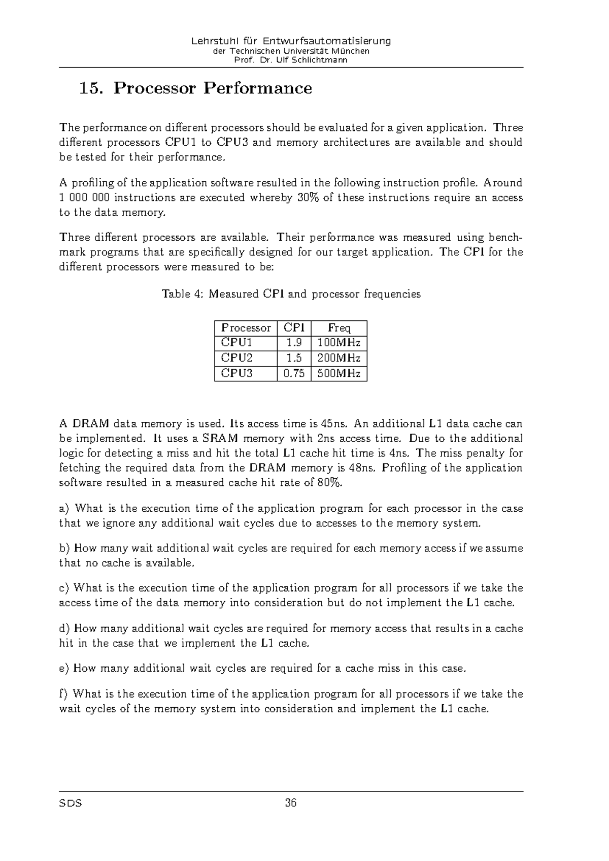 E15: Processor Performance Analysis and Evaluation of CPU Architectures ...