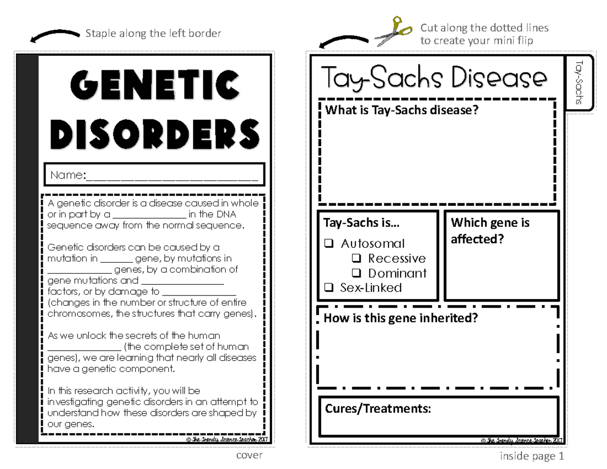 Genetic Disorders Mini Flipbook (BIOL 101) - Studocu