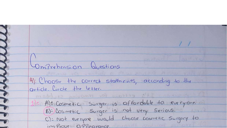 Reading Comprehension Questions: Answers to Activity A - Studocu