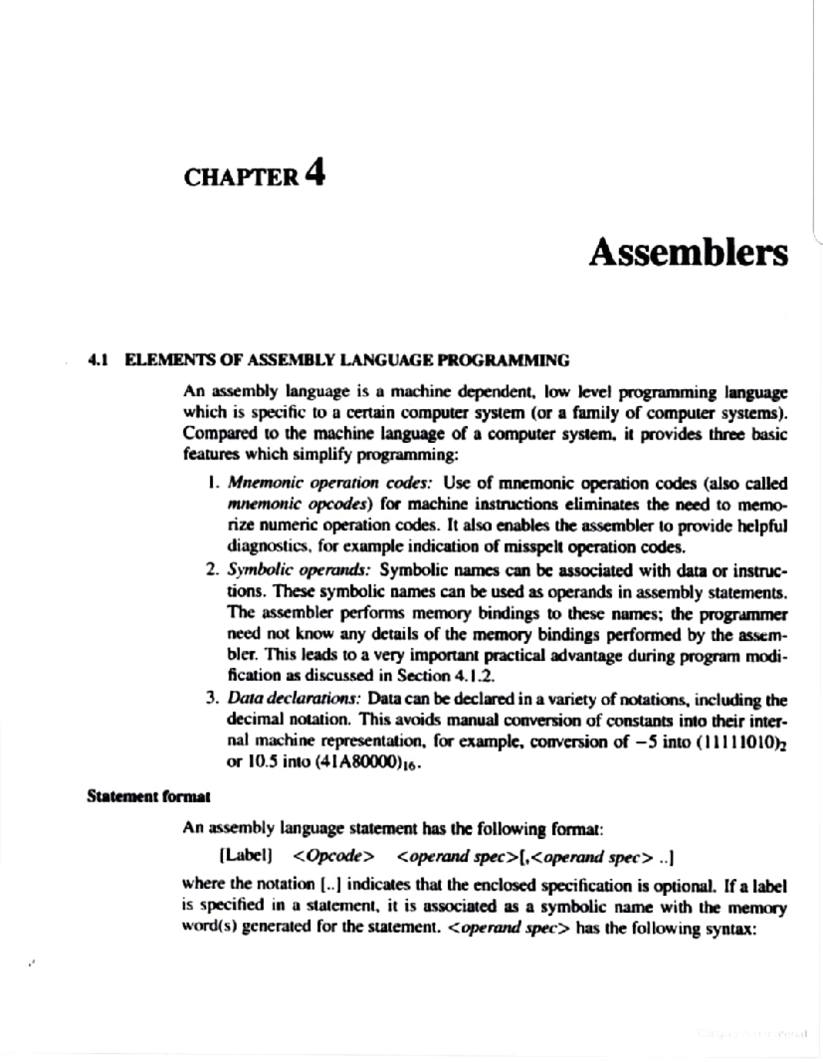CHAPTER 4: Elements of Assembly Language Programming (SS-Assemblers ...