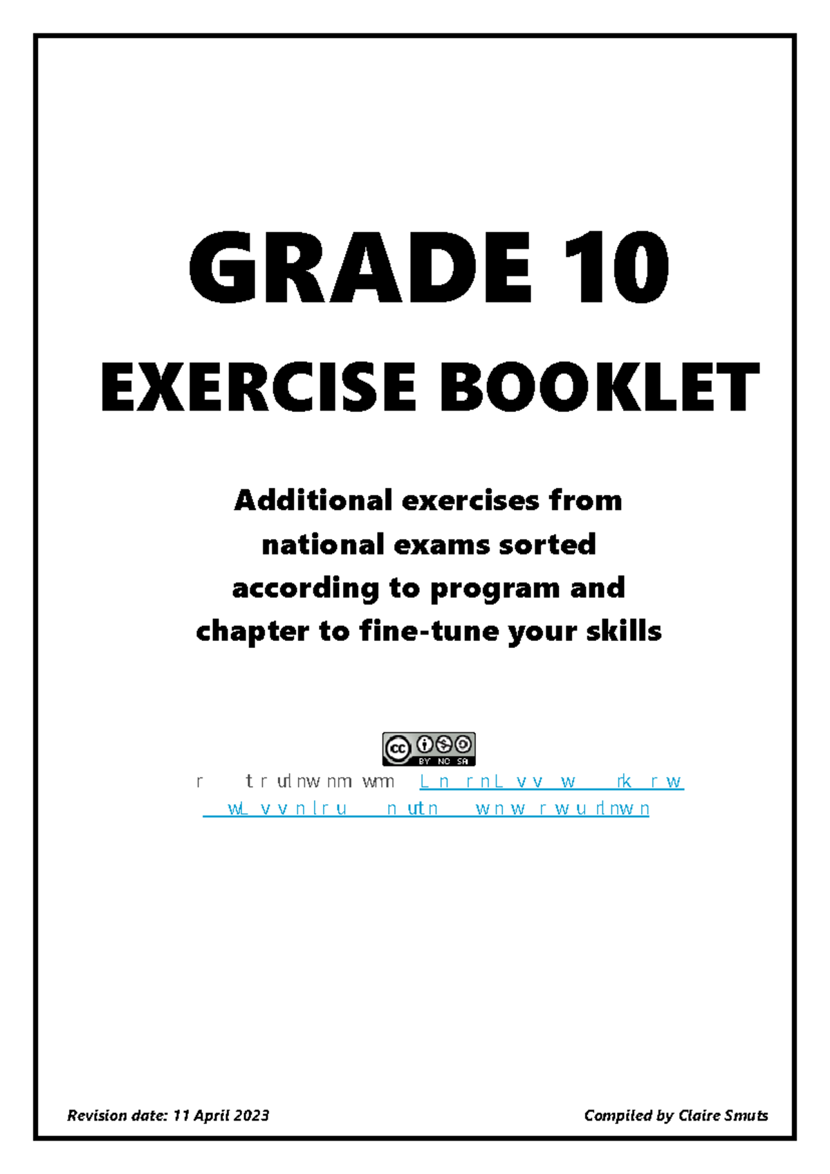 GRADE 10 EXERCISE BOOKLET: National Exam Exercises by Chapter - Studocu