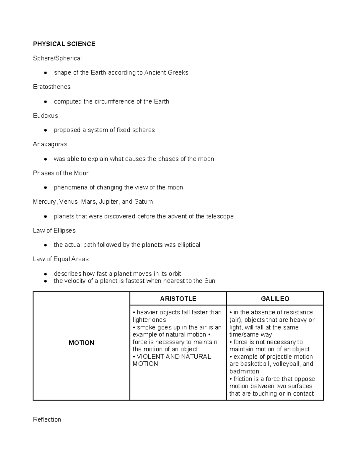 Physical Science - PHYSICAL SCIENCE Sphere/Spherical shape of the Earth ...