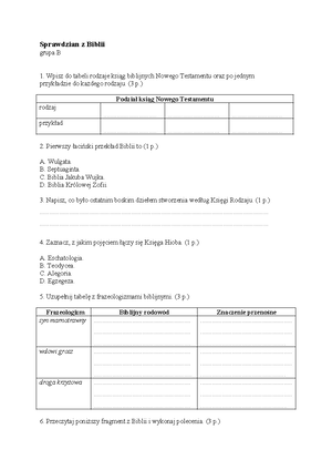 Antyk test wersja a - Imię i nazwisko - Studocu