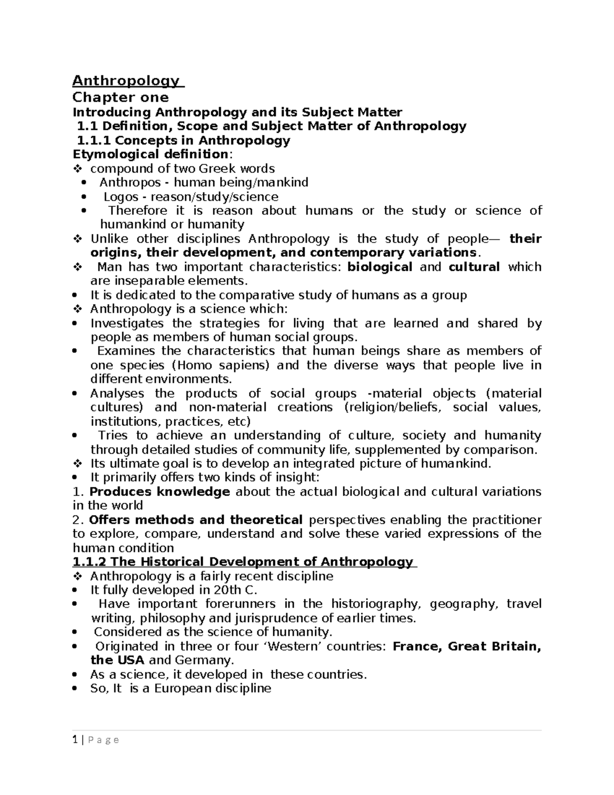 Anthropology Chapter 1: Introduction to Indigenous Knowledge Systems ...