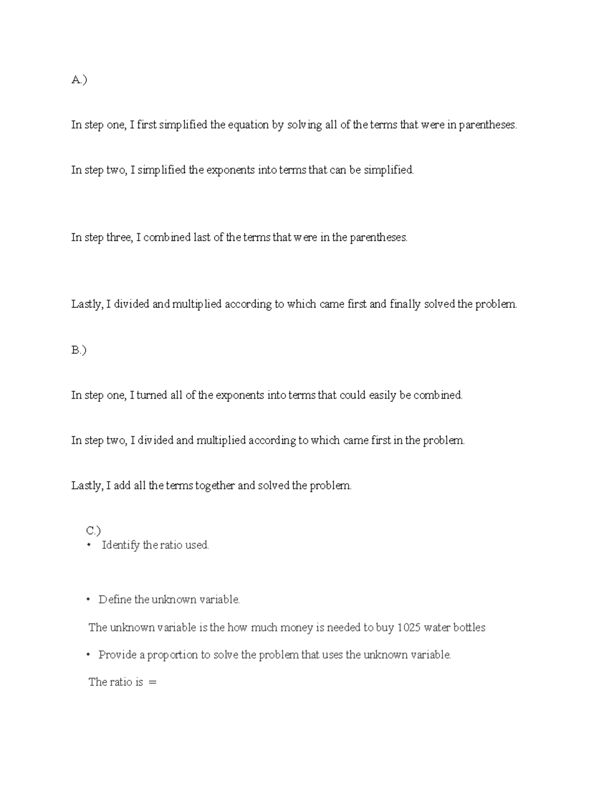 Finite Math Task 3 Lecture Notes A In Step One I First