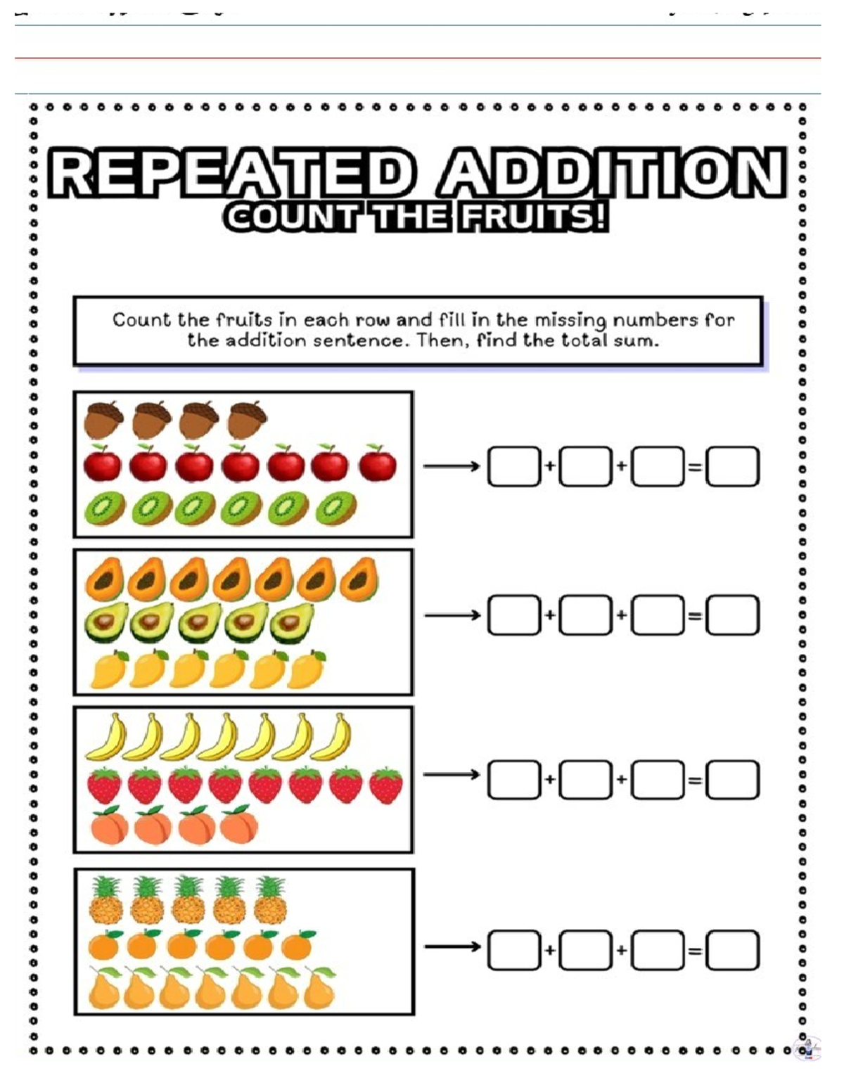 4th Quarter Week 1: Count the Fruits & Fill in the Gaps - Studocu