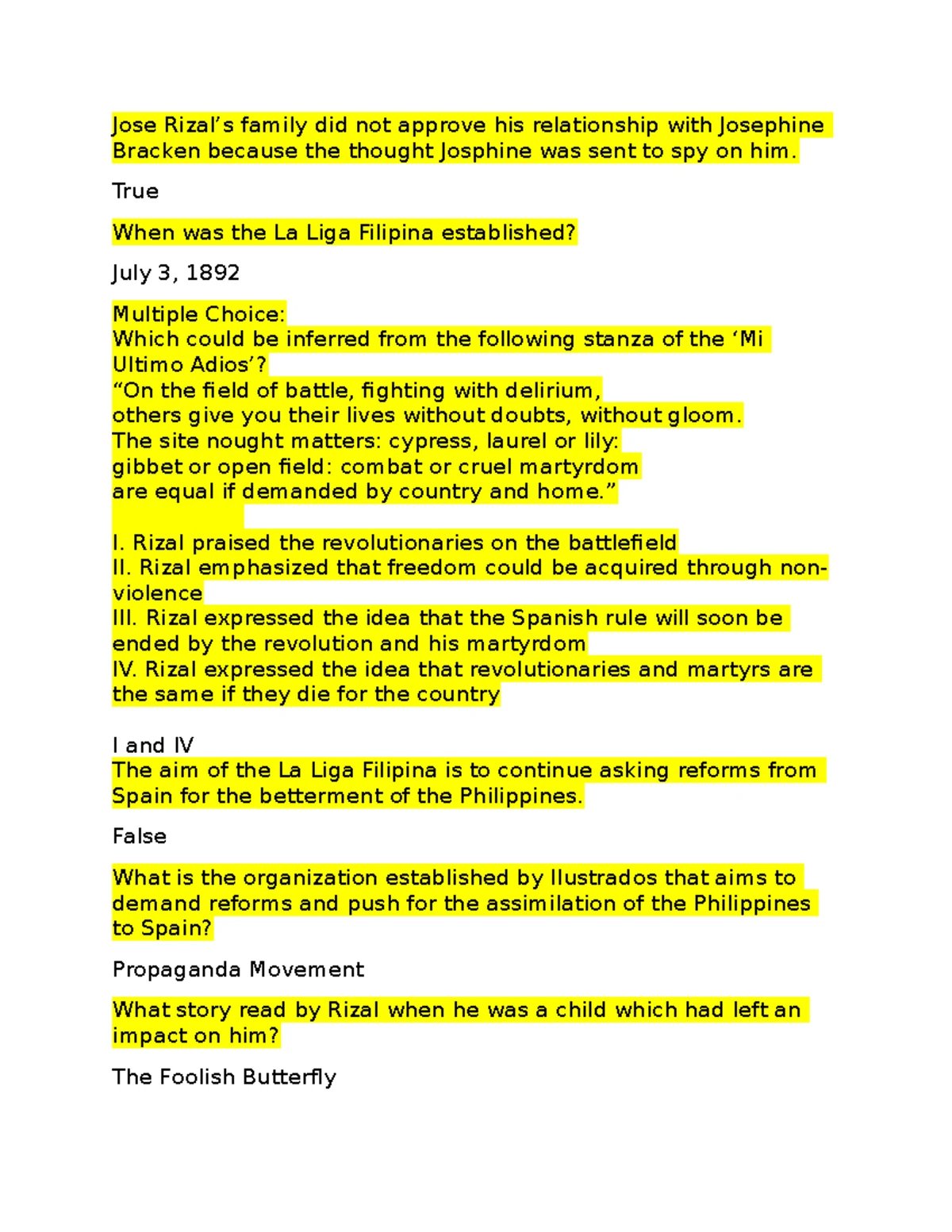 Life and Works in Europe (1882-1887) - LIFE AND WORKS OF JOSE RIZAL Manual Title 1 4 Historical ...