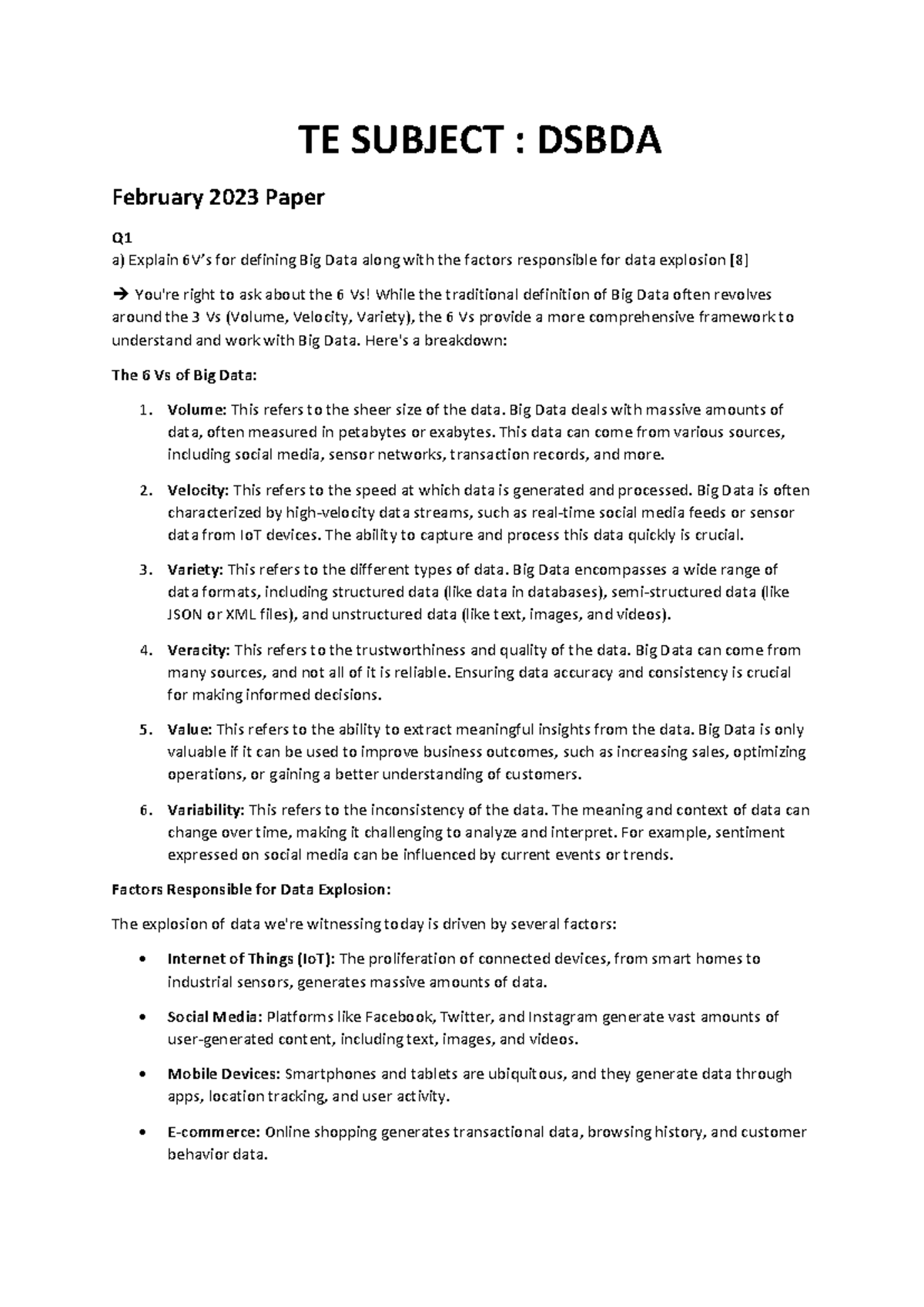 DSBDA February 2023 Paper: Understanding Big Data and Its Challenges ...