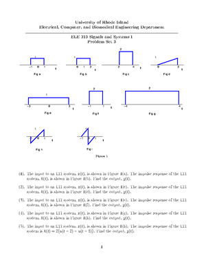 ELE 313 Signals and Systems I: Problem Set 6 Solutions - University of Rhode Island Electrical ...