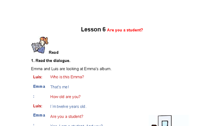 Lesson 6: Are You a Student? Dialogue and Exercises - Studocu