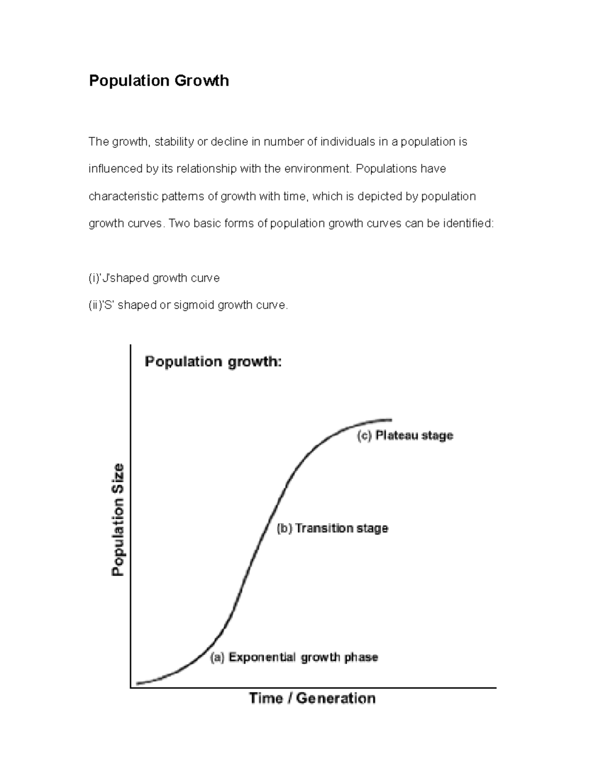 Population Growth - Population Growth The growth, stability or decline ...
