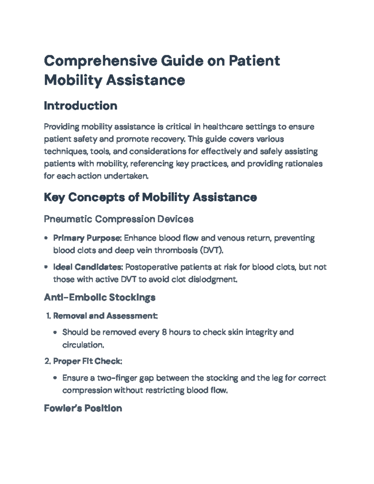 Comprehensive Guide on Patient Mobility Assistance Techniques ...