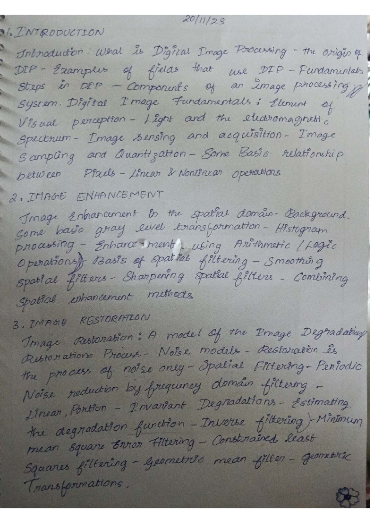 B O 3. Dip - Lecture Notes on Digital Image Processing Techniques - Studocu