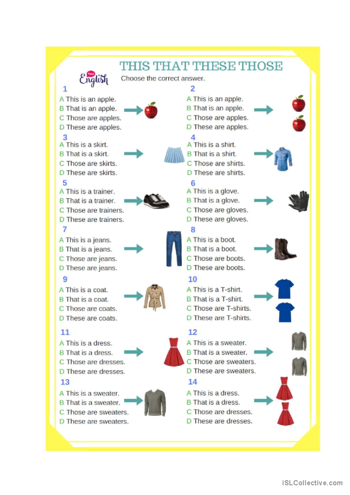 English Grammar Review: This, That, These, Those - Tài liệu ôn tập ...