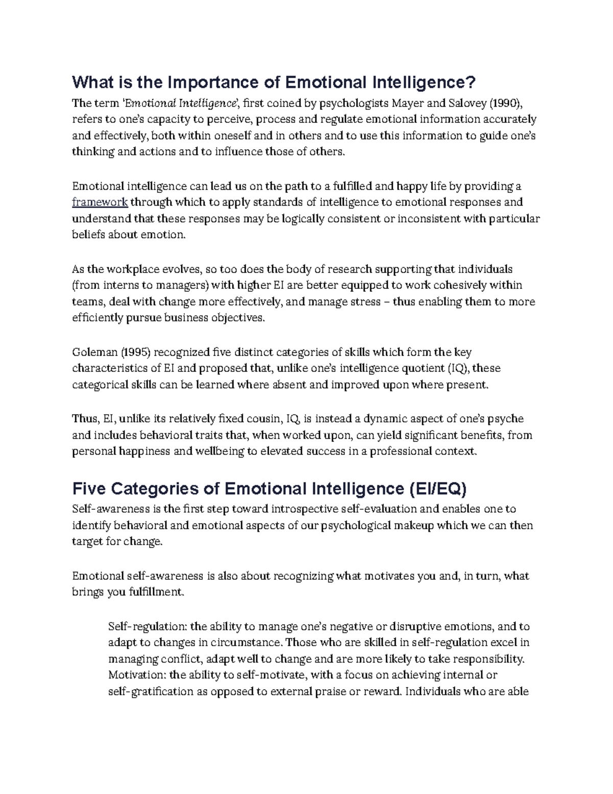 Exploring the Connection Between Emotional Intelligence and Success ...