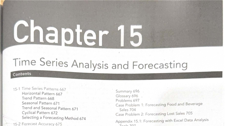 Chapter 15: Time Series Analysis & Forecasting (Man Sci) - Studocu