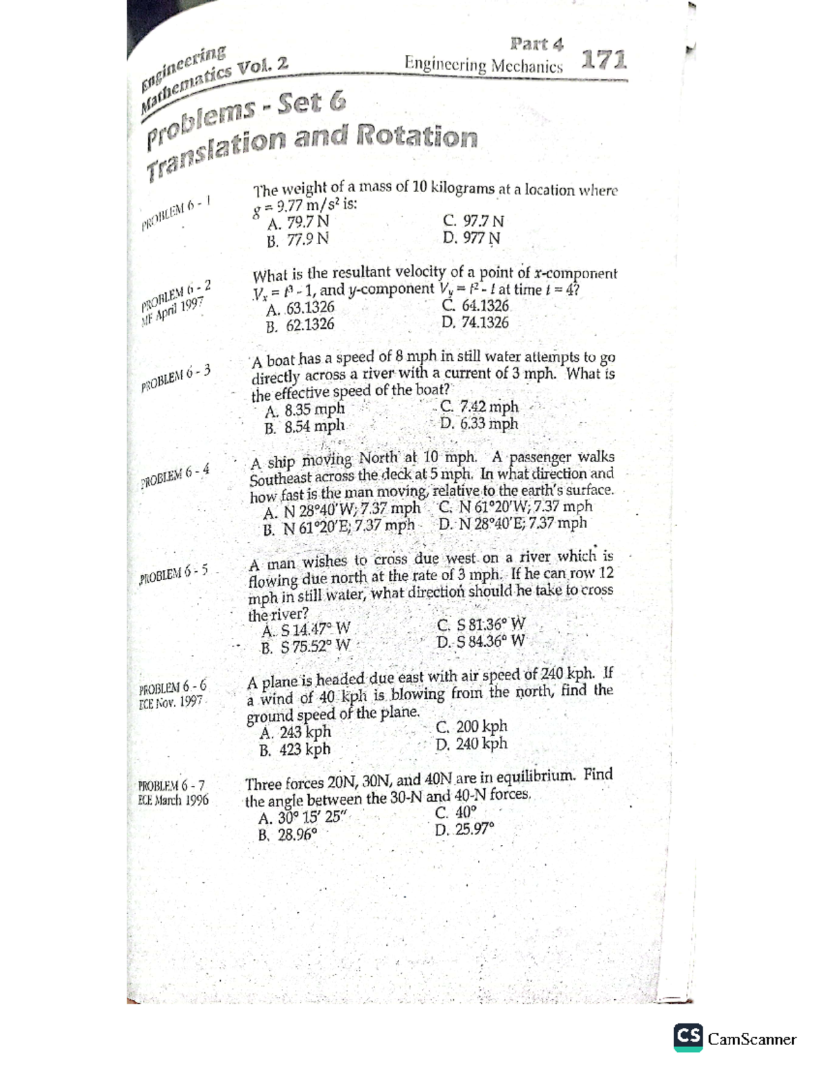 Dynamics Sample Problems: Solutions and Explanations for Set 6 - Studocu