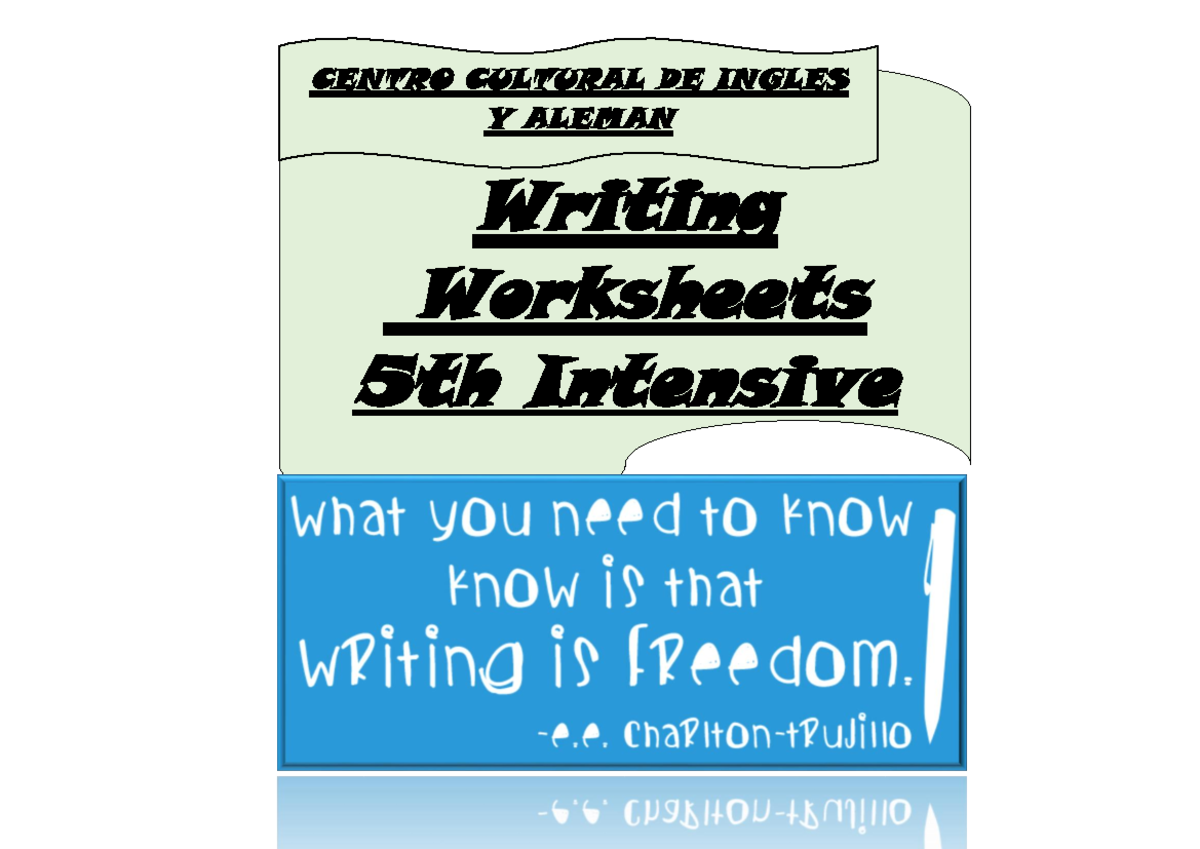 5th Intensive Writing Worksheet - Email and Story Samples 2023 - Studocu