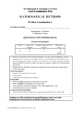 Math Methods Unit 3 and 4 - Grade: 12 - Victorian Certificate of ...