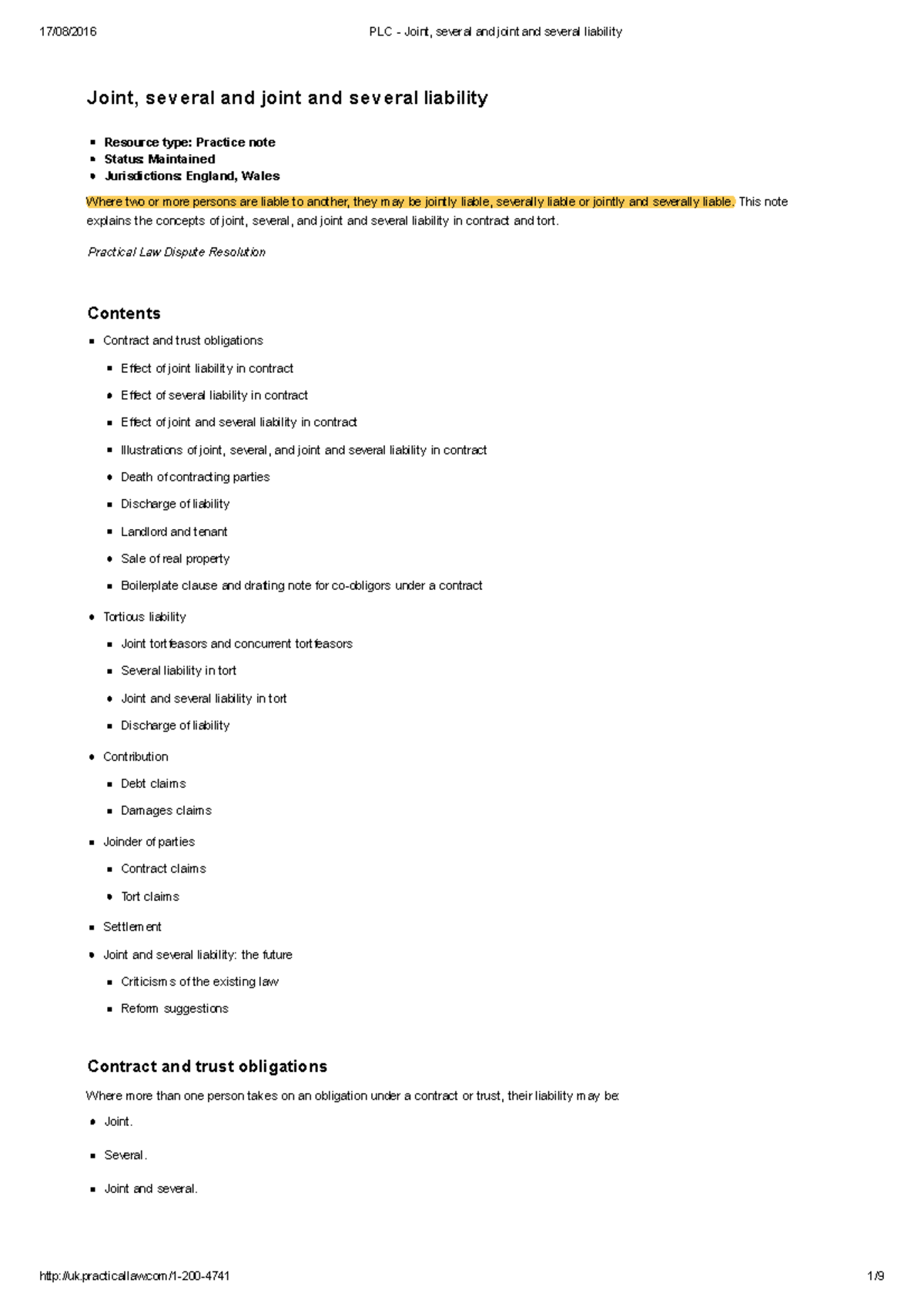 Joint, Several, and Joint & Several Liability Explained: A Practice ...