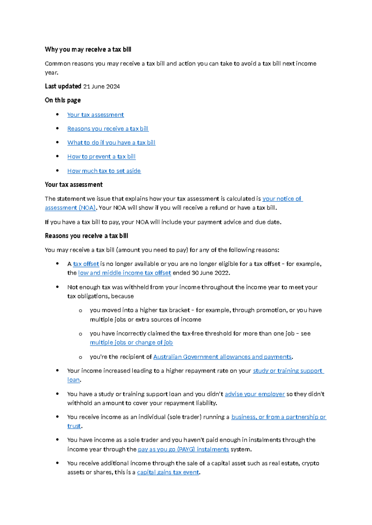 AYB340 Why you may receive a tax bill - Why you may receive a tax bill ...