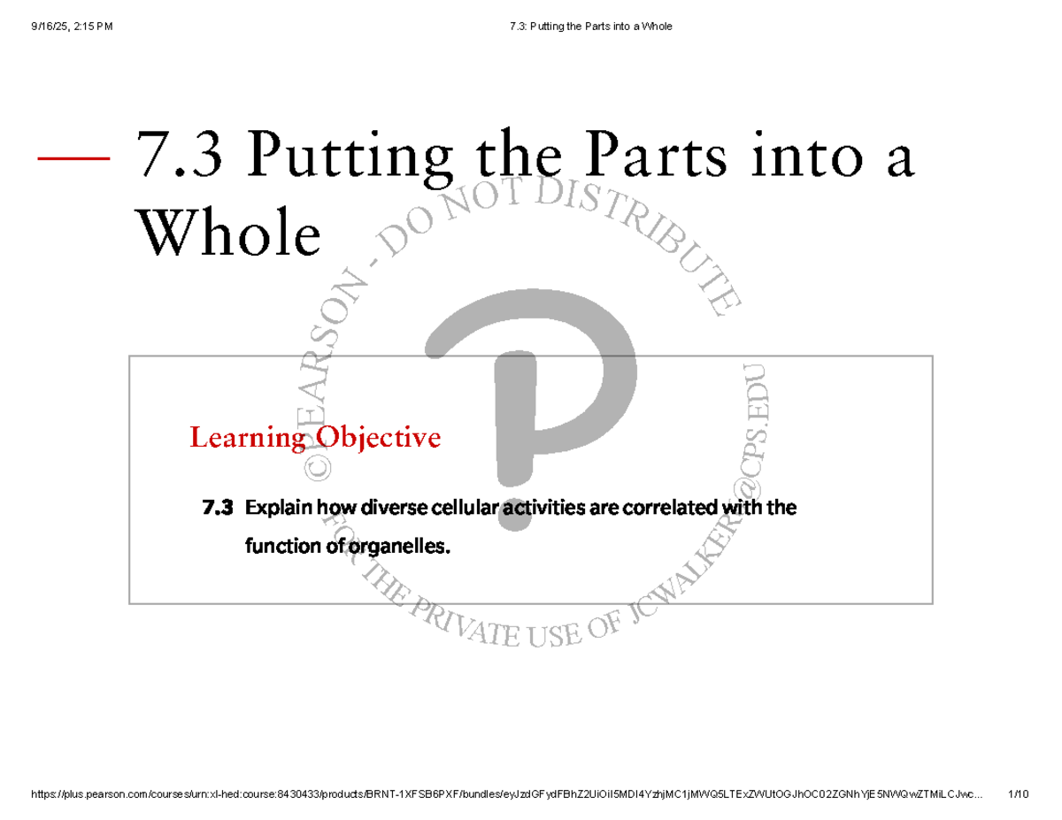 Cell Structure and Function: Correlating Organelles and Activities (BIO101) - Studocu
