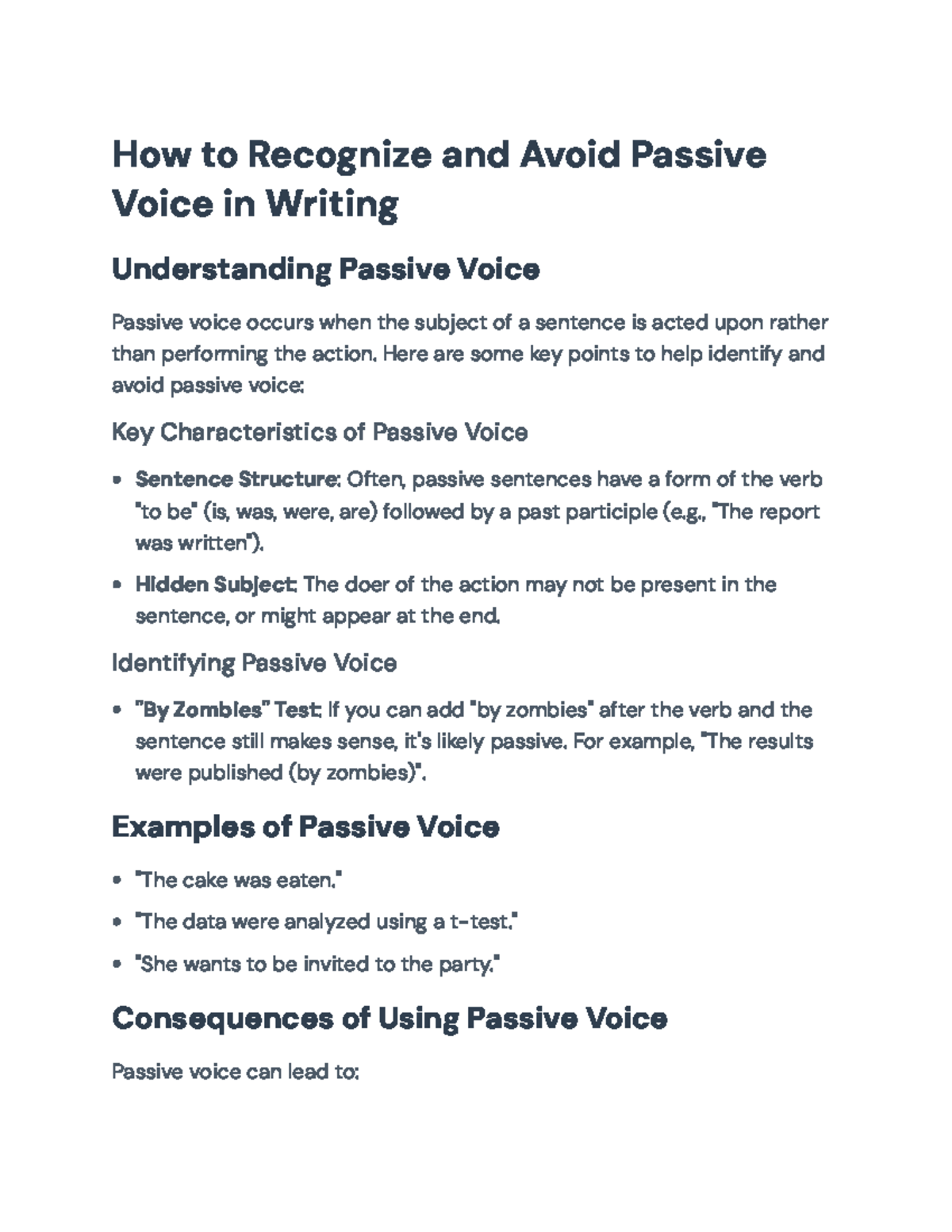 Understanding and Avoiding Passive Voice in Writing Techniques - How to ...