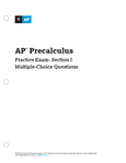AP Precalculus - Advanced Placement - Studocu