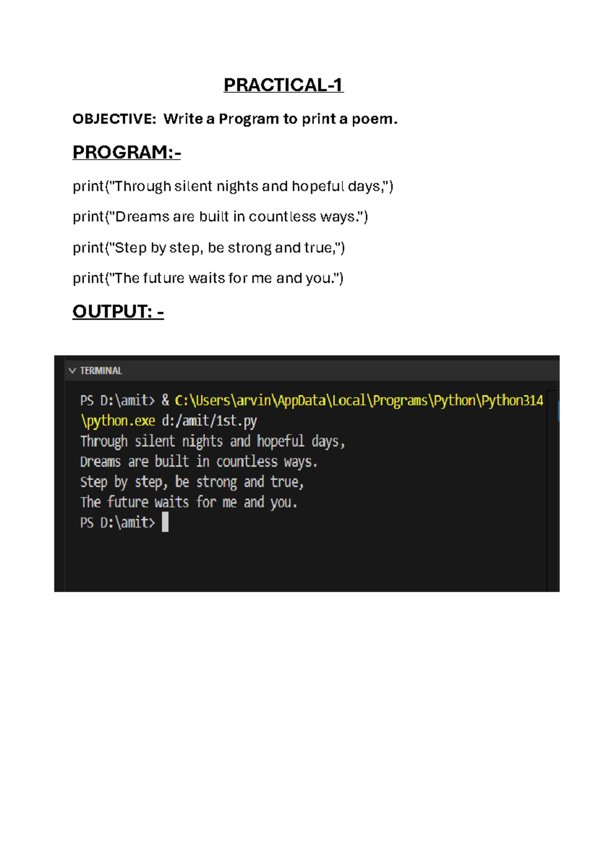Practical Programming Exercises for CS101 - Studocu