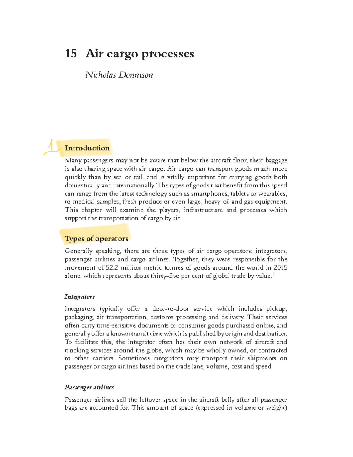 Air Cargo Processes: An Overview of Operations and Players (LLB) - Studocu