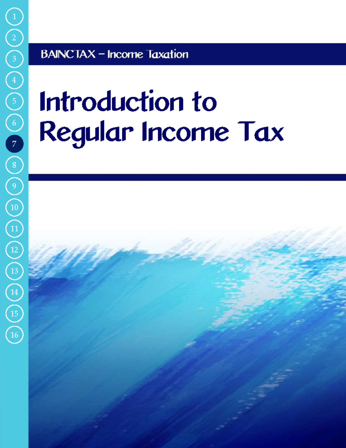 Module 07 - Introduction to Regular Income Tax - LEARNING OUTCOMES At ...