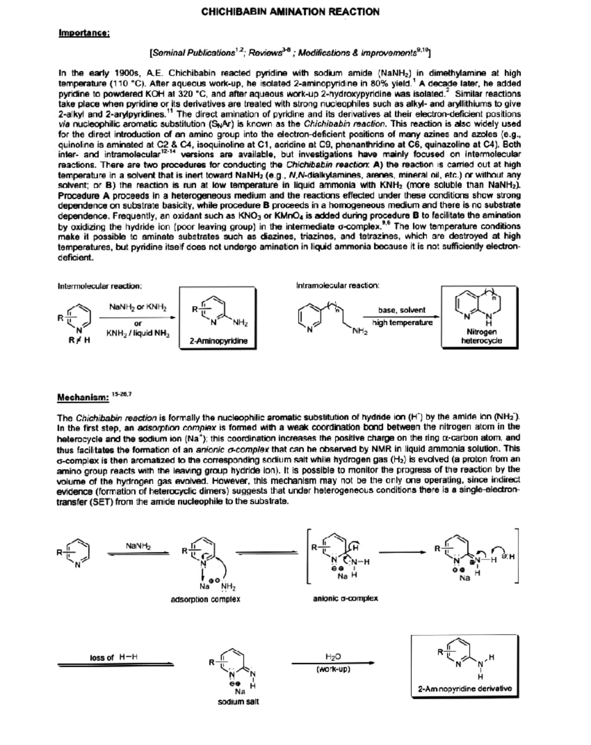 Chichibabin Amination Reaction: Mechanism, Applications, and Yield ...