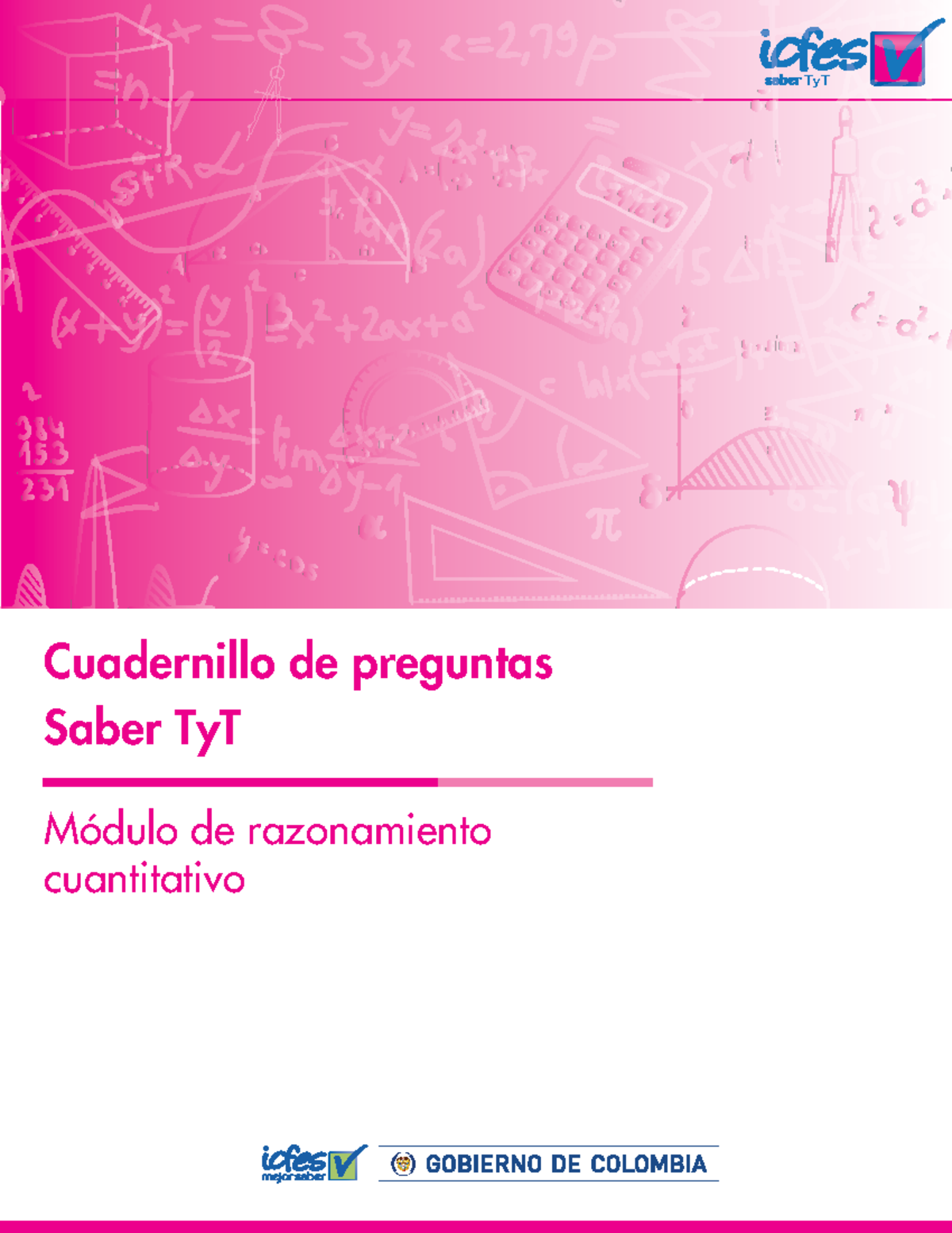 Cuadernillo de Preguntas - Razonamiento Cuantitativo Saber TyT - Studocu