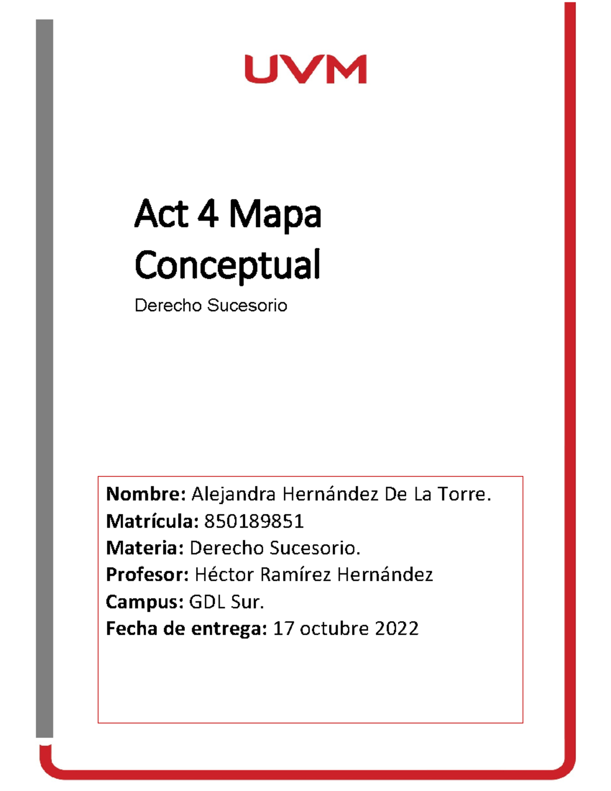 Act 4 Mapa Conceptual Derecho Sucesorio - Act 4 Mapa Conceptual Derecho Sucesorio Nombre ...