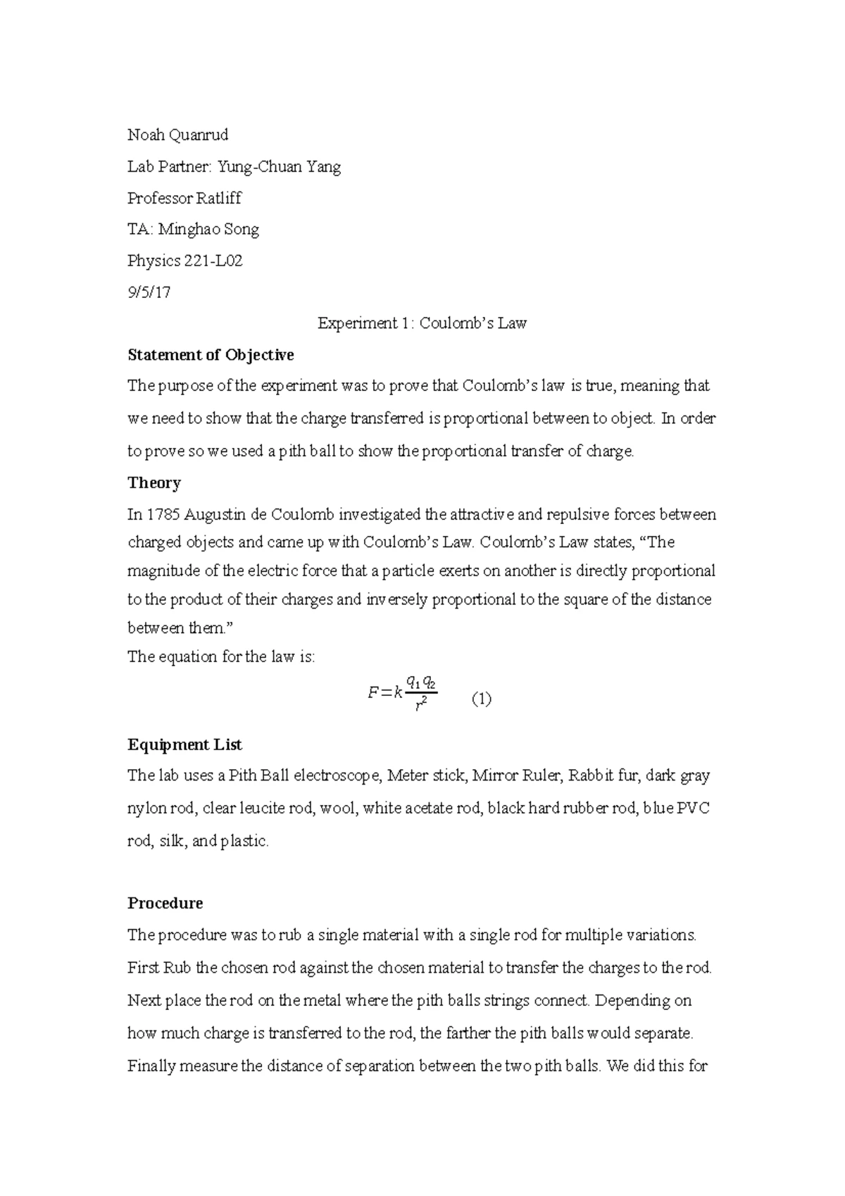 Lab 8 Phys 221 - LAB 8 INTRODUCTION In this lab, the main objective is ...