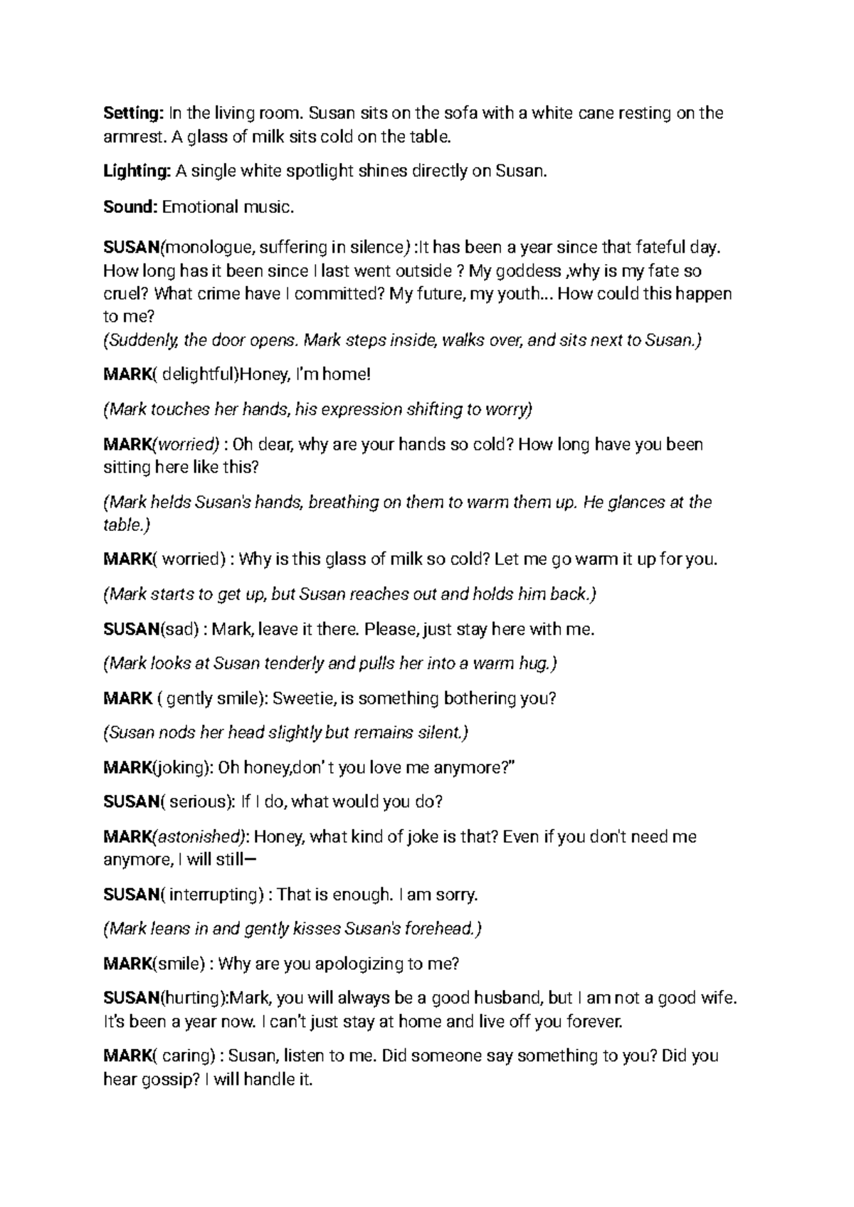 Script Analysis: Emotional Dialogue in Introduction to Literature ...