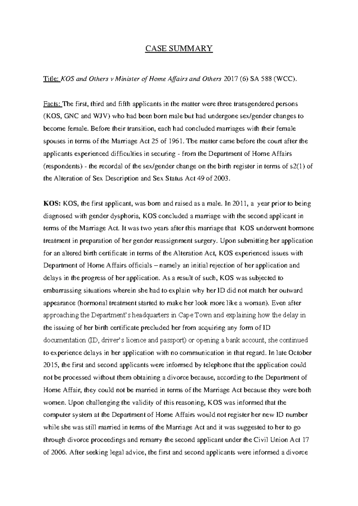 Ex Parte MS Case Summary - CASE SUMMARY Title: EX PARTE MS AND OTHERS ...