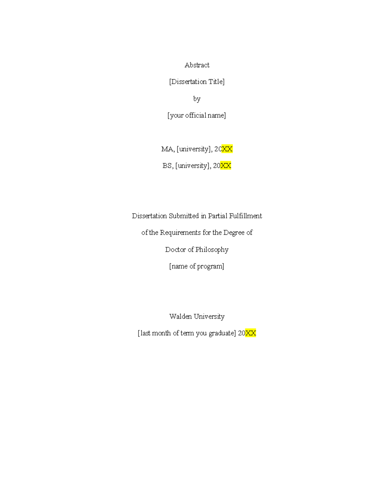 USW1 RSCH 8360 Week 05 Final Project Template Abstract - Studocu