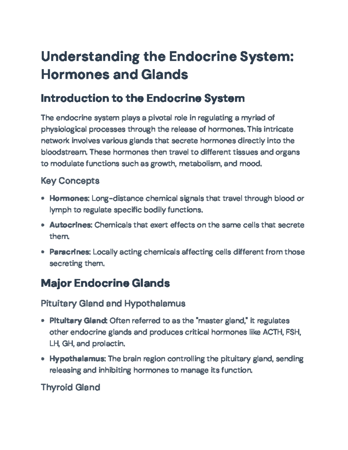 Understanding the Endocrine System: Hormones and Glands Overview ...