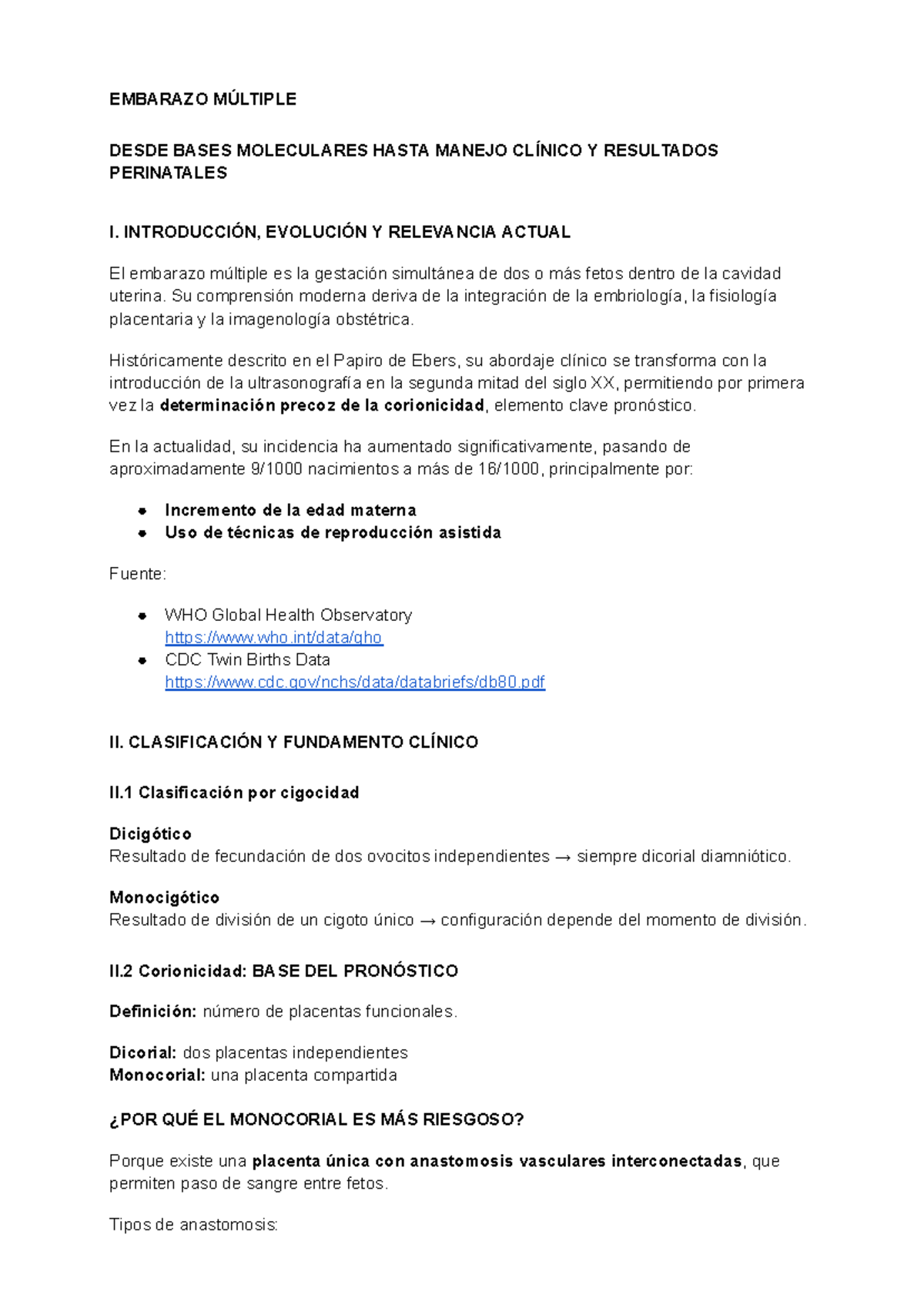 EMB 2023: Embarazo Múltiple - Desde Bases Moleculares hasta Manejo ...