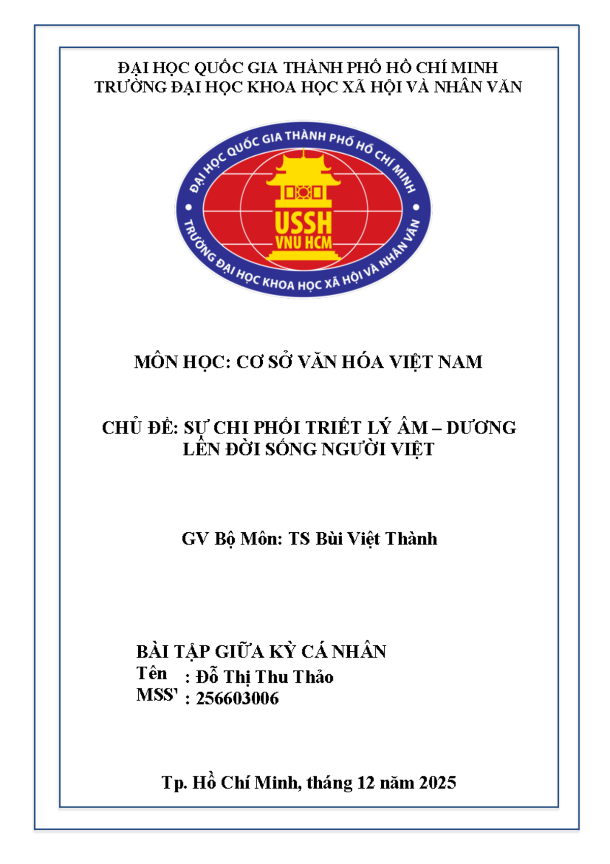 BTCN Csvhvn 2510DAI012L19 256603006 Do Thi Thu Thao - ĐẠI HỌC QUỐC GIA ...