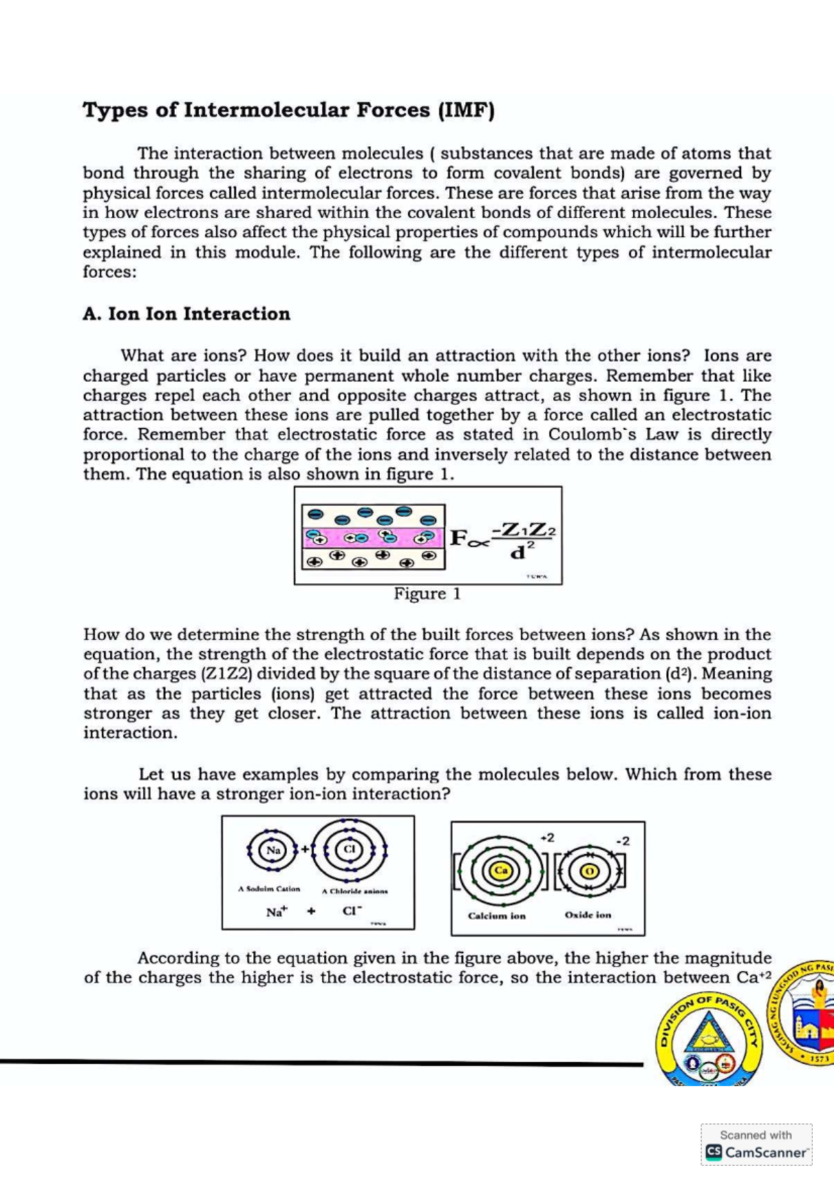 General-Chemistry-2-Q3 Lesson-1 - Types of Intermolecular Forces (IMF ...