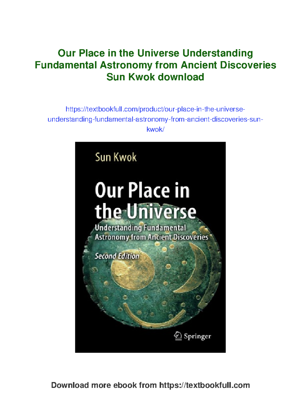 Understanding Fundamental Astronomy: Our Place in the Universe (2nd Ed ...