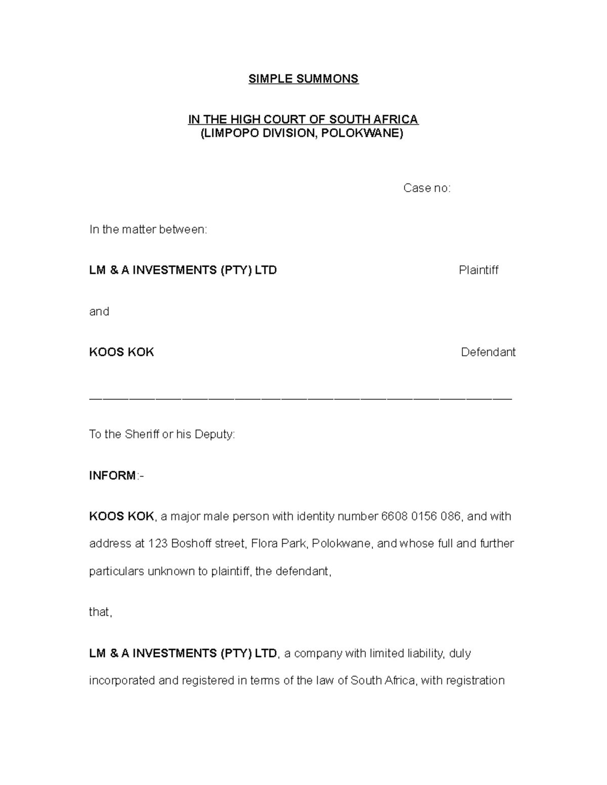 Action- Proceedings - pleadings - ACTION PROCEEDINGS 1. Introduction ...