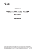 General Maths Unit 3 and 4 - Grade: 12 - Victorian Certificate of ...