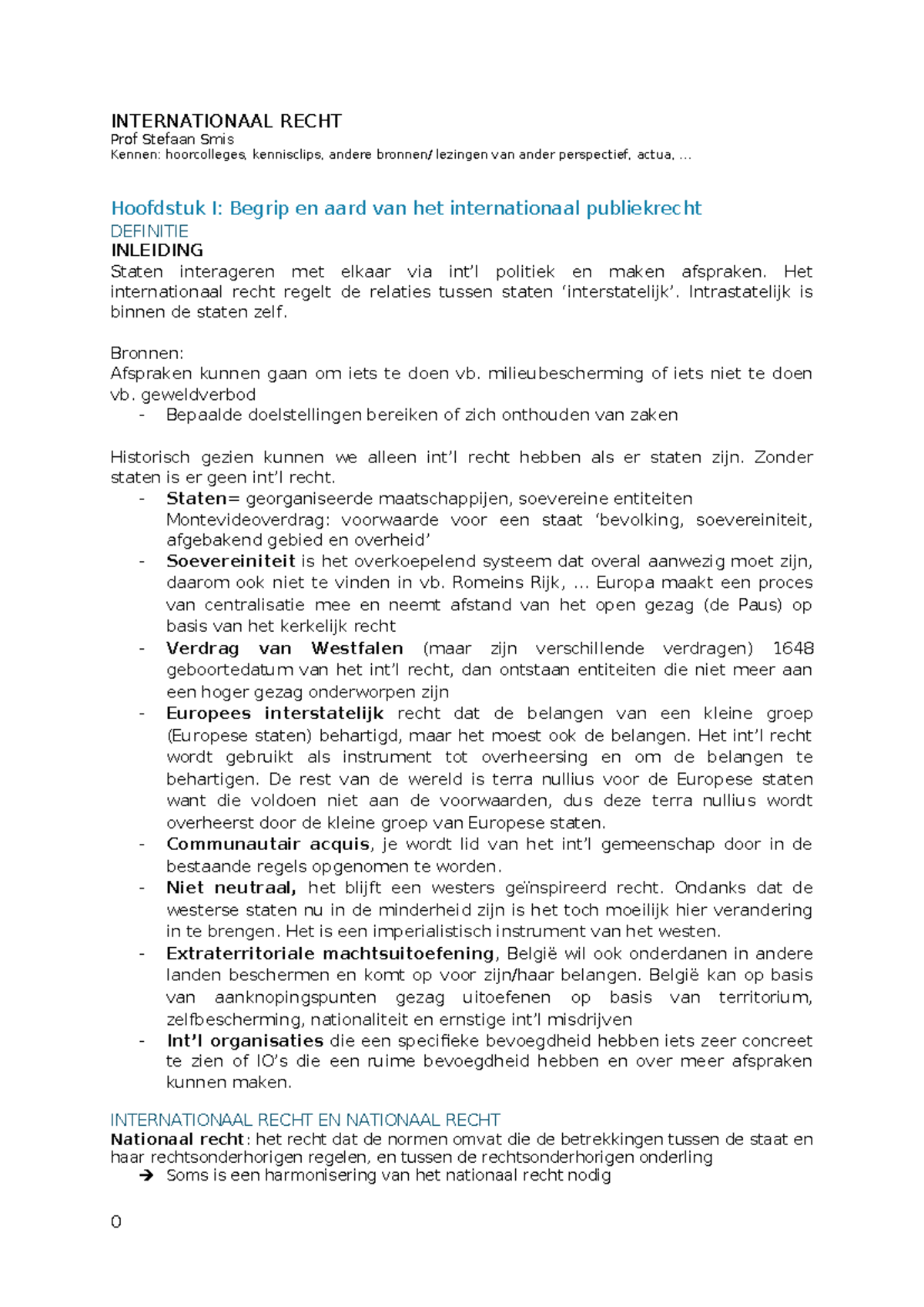 Notities IR - sv van het val internationaal recht op de vub ...