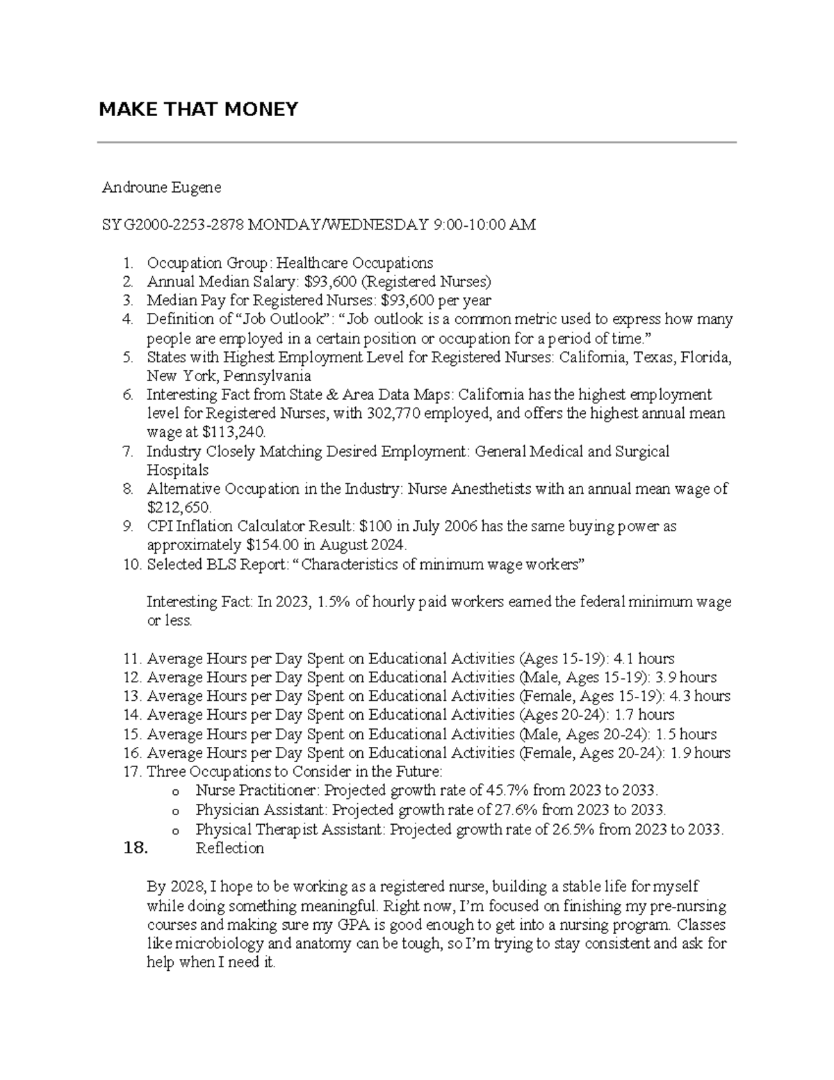 Healthcare Occupations Salary Insights and Future Prospects - Studocu