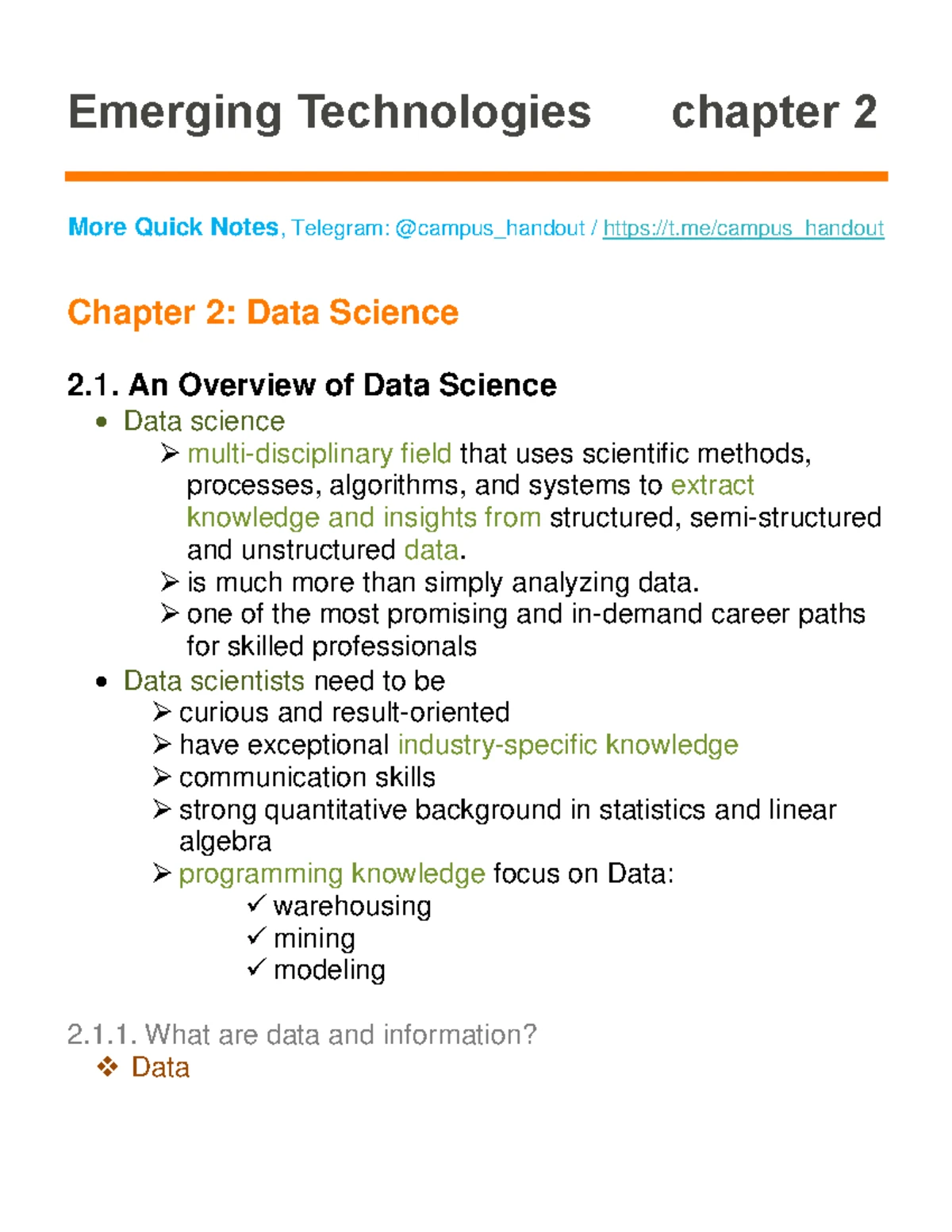 Chapter 2 - lecture note materials for all - Chapter Two Project ...