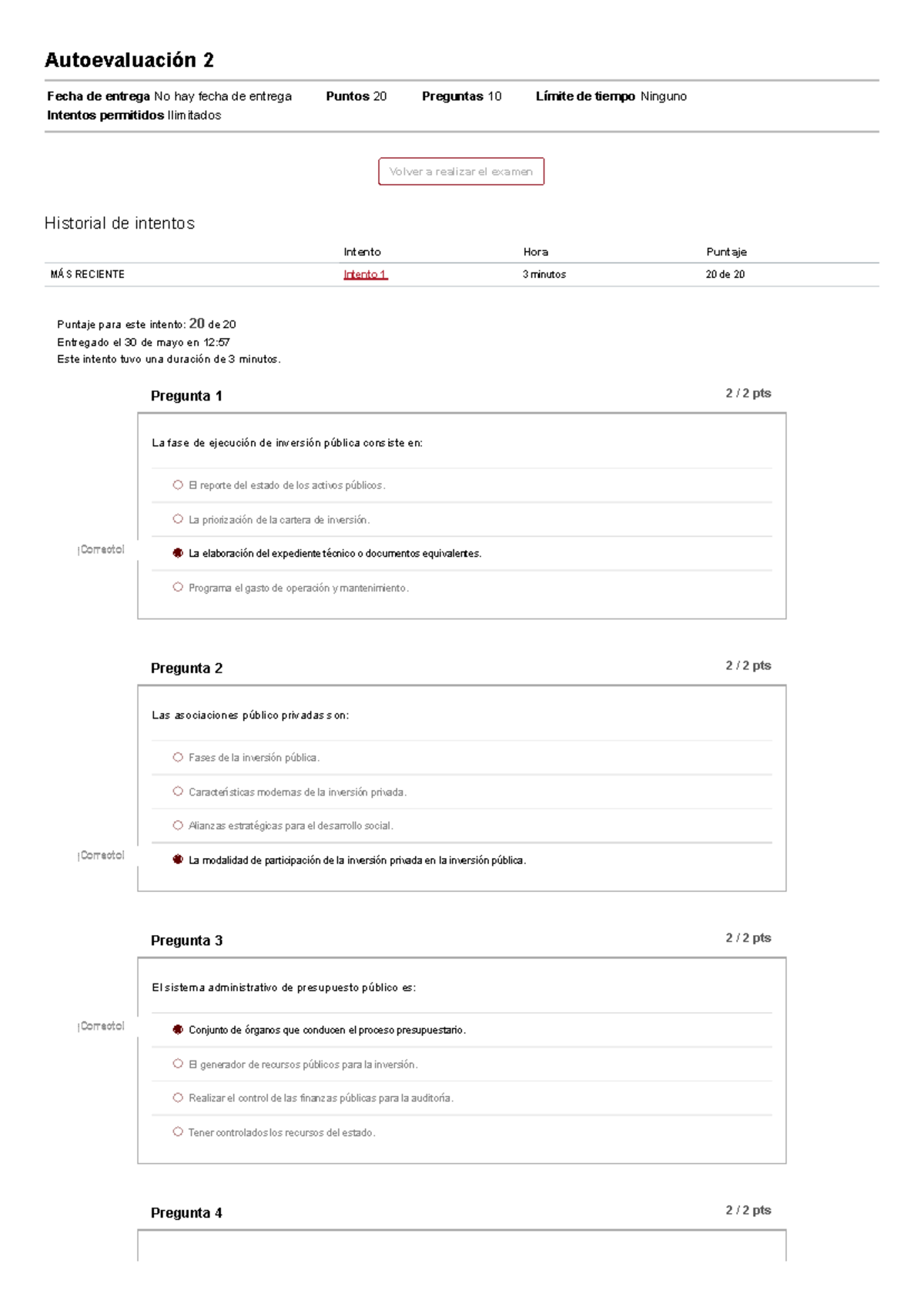 Autoevaluación 2 Gestion Publica (8361) - Autoevaluación 2 Fecha de entrega No hay fecha de ...
