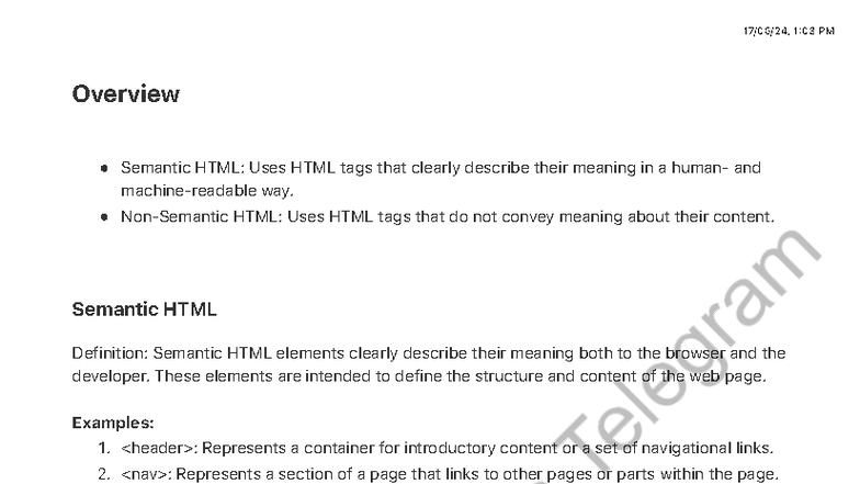 Semantic vs Non-Semantic HTML Overview: Key Differences and Best Practices - Studocu